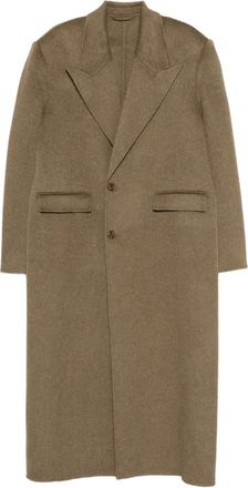 S&eacute;fr Tetsu pocket single-breasted coat - Gr&uuml;n