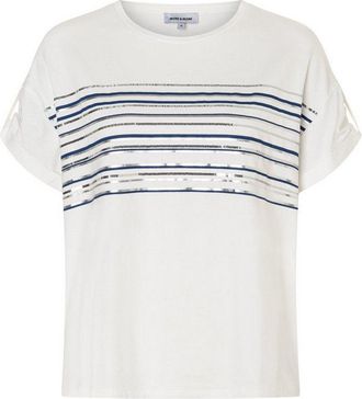 More & More Kurzarmshirt cooles T-Shirt, Glanzstreifen