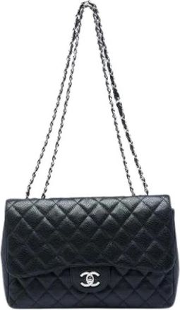 Chanel Pre-owned Classic Jumbo Single Flap - Femme - Pre-owned - Noir - Taille: ONE Size