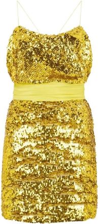 Roberto Cavalli Femme, Robes, Jaune, Taille: 38 FR Dress With Sequins