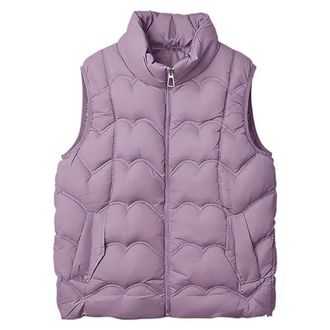 Generic Gilet Sans Manche Femme Gilet Femme D&eacute;contract&eacute; Quotidien Ville Matelass&eacute; Court - Col Montant Tendance Pour Style Streetwear Hivernal