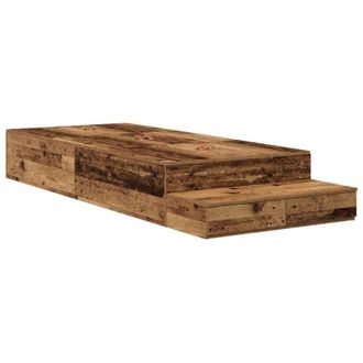 vidaXL Bett mit Stauraum Altholz 236.5 x 100 x 31.5 cm Holzwerkstoff Vidaxl