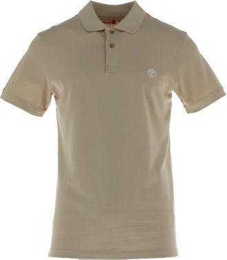Timberland Homme, Tops, Beige, Taille: S Polo Stretch Manches Courtes Millers River Timberland