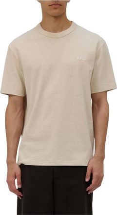 A.P.C. A.p.c., Homme, Tops, Beige, Taille: XL T-Shirt Boxy