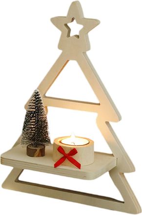 Generico Wandregal - Weihnachtsbaum-Design - Weihnachtsregal aus Holz zum Aufh&auml;ngen f&uuml;r Pflanzen - f&uuml;r Schlafzimmer, Wohnzimmer, K&uuml;che, Eingang, Badezimmer