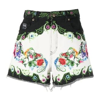 Versace Jeans Couture Femme, Shorts, Multicolore, Taille: W30 Shorts de Sport Multicolores 74Had51Pes050L54G03