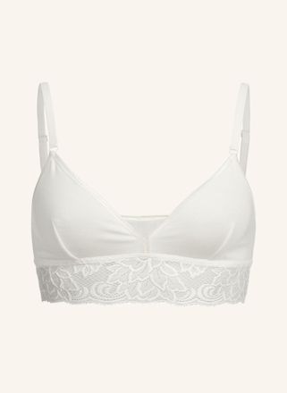 erlich textil Erlich Textil Amelie Bralette Mit Spitze B&uuml;gellos Aus Modal - Verstellbare Tr&auml;ger weiss