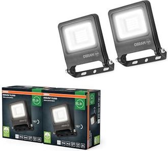 Osram ENDURA FLOOD PC 20W LED-Fluter, 4000K kaltwei&szlig;, 1800 Lumen, IP65 Flutlicht f&uuml;r Au&szlig;enbereiche, recyceltes Alu, 110&deg; Abstrahlwinkel, 2-Pack