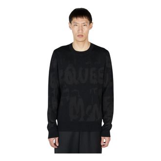 Alexander McQueen Logo Sweater - - Knitwear - Herren - Schwarzk - S