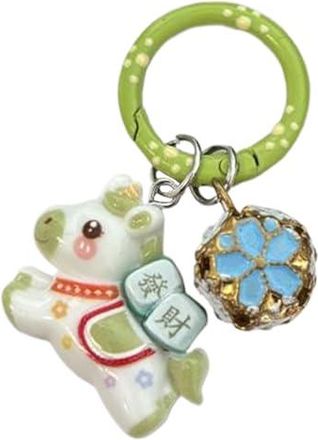Generic Porte-cl&eacute;s cheval mignon, breloque de sac de vacances chinoise, porte-cl&eacute;s animal sac &agrave; dos pour femme, sac &agrave; main, accessoire de sac &agrave; main, cadeau d