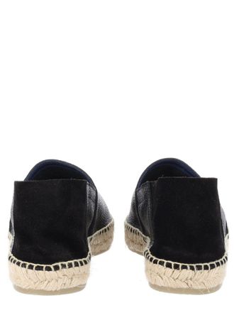Castaner Leather Espadrille - Black