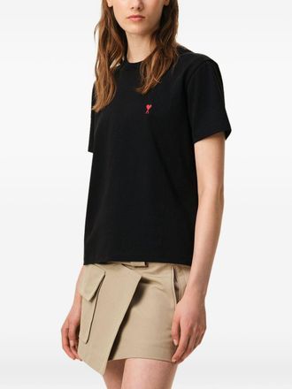 Ami Embroidered Logo T-Shirt - Black