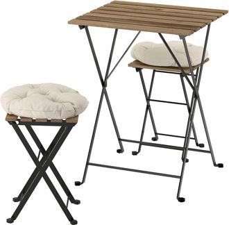 IKEA T&Auml;RN&Ouml; Tisch + 2 Hocker/au&szlig;en