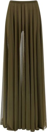 Norma Kamali Femme, Jupes, Vert, Taille: 36 FR Jupe Maxi Plissée