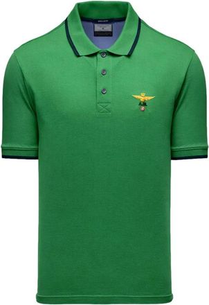 Aeronautica Homme, Tops, Vert, Taille: 2XL Polo In Piqu&eacute; Di Cotone