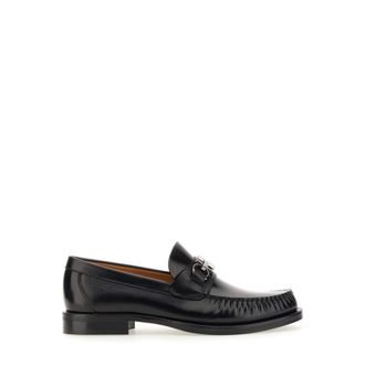 Ferragamo Homme, Chaussures, Noir, Taille: 40 EU Mocassins en cuir Gancini