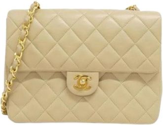 Chanel Pre-owned Sac bandouli&egrave;re vintage - Femme - Pre-owned - Beige - Taille: ONE Size