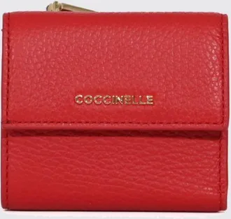 Coccinelle Metallic Soft Tri-Fold-Geldb&ouml;rse aus genarbtem Leder