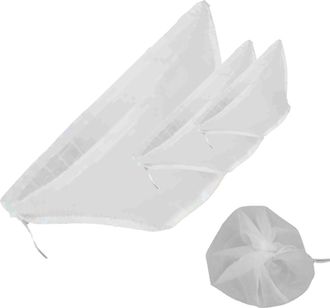 Generic 3x Nussmilchbeutel - Seihtuch zum Abseihen | Joghurtsieb | K&auml;set&uuml;cher zum Abseihen | Kn&ouml;delf&uuml;llung Quetschbeutel | Netzbeutel f&uuml;r Gem&uuml;sepresse | Leben