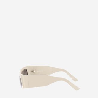 Balenciaga Mens Logo Sunglasses Ivory Acetate
