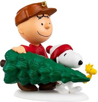 Hallmark Ornement &agrave; Suspendre Keepsake Peanuts - Charlie Brown, Snoopy & Woodstock avec Arbre