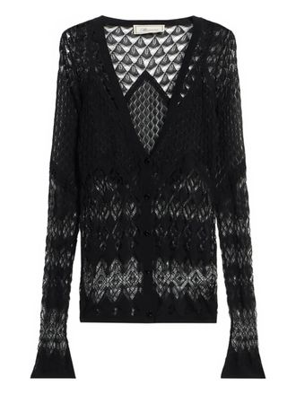 Blumarine Cardigan mit V-Ausschnitt - Schwarz