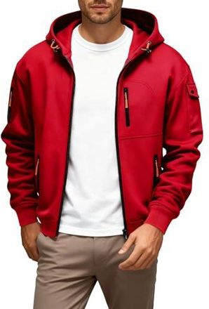 Generic Lightweigh Sweat &agrave; capuche uni pour homme 2026 Printemps Automne et Hiver D&eacute;contract&eacute; Manches longues Bouton Manches Longues Sweat &agrave; capuche V&ecirc;tements