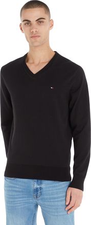 Tommy Hilfiger 1985 V NECK SWEATER Pullover Herren, Schwarz (Black), XXL