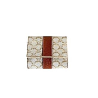 Celine Portefeuille Triomphe en toile Pre-owned - Femme - Pre-owned - Beige - Taille: ONE Size