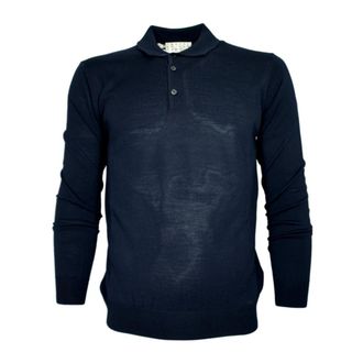 Cashmere Company Polo Strick - - Knitwear - Herren - Blau - M