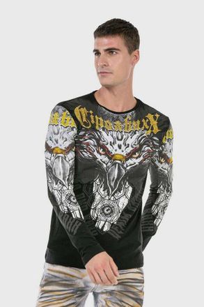 Cipo & Baxx T-Shirt Sweatshirts mit Adler-Frontprint