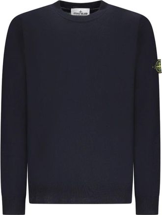 Stone Island Homme, Sweatshirts et sweats &agrave; capuche, Bleu, Taille: 2XL Pull Col Rond Classique