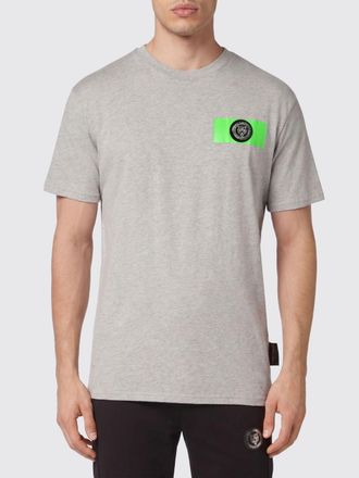 Plein Sport T-shirt &agrave; manches courtes en coton avec logo contrastant