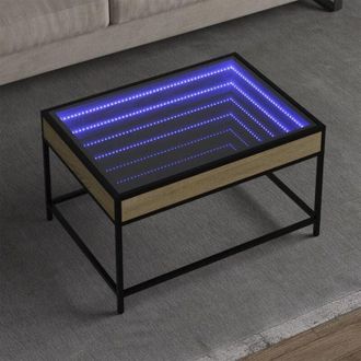 vidaXL Couchtisch mit Infinity-LED Sonoma-Eiche 70x50x41 cm - Vidaxl