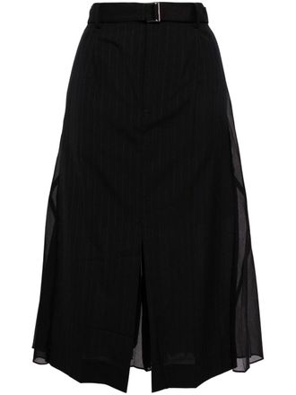 sacai jupe &agrave; motif Prince De Galles - Noir