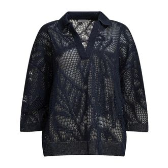 Brunello Cucinelli Femme, Pulls, Noir, Taille: 36 FR Pull Polo Orn&eacute;