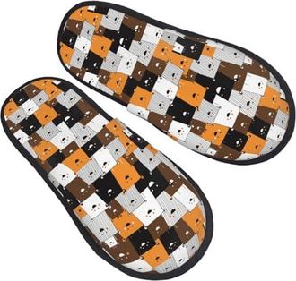 Generic Pantoufles En Coton Des Ours Dans Un Style De Dessin Anim&eacute; Ludique Cozy Pantoufles En Feutre Lavables Maison Slippers Pour Automne Femmes Invit&eacute; M