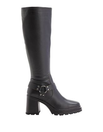 8 by YOOX LEATHER BUCKLE-DETAIL HIGH BOOT