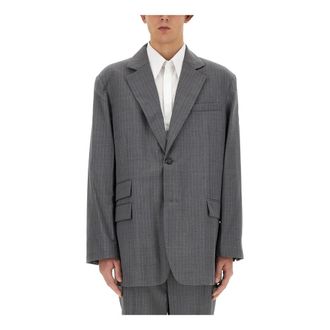 Helmut Lang Oversized Blazer - - Jackets - Herren - Grau - 3XS