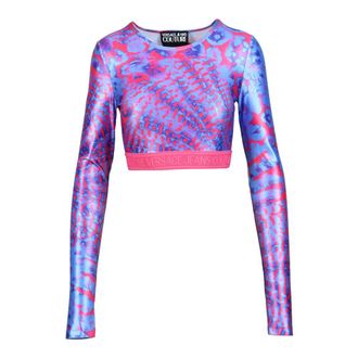 Versace Jeans Couture Femme, Tops, Multicolore, Taille: 38 FR Top en Lycra avec Polyester et &Eacute;lasthanne
