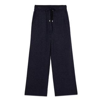 Oltre Lurex Strick-Jogginghose - - Trousers - Damen - Blau - XS