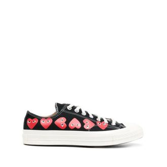 Comme Des Gar&ccedil;ons Sneakers mit Herzprint - - Shoes - Herren - Schwarzk - 42 1/2 EU
