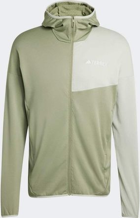 adidas adidas Performance - Terrex Xperior Climawarm - Veste l&eacute;g&egrave;re en polaire &agrave; capuche - Vert tente/vert halo