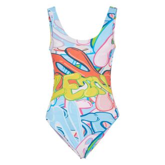 Philipp Plein Femme, Maillots de bain, Multicolore, Taille: 36 FR Monokini Bombing Graffiti