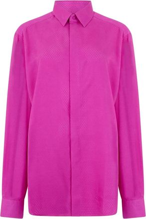 Tom Ford Homme, Chemises, Rose, Taille: XL Silk Brocade Shirt