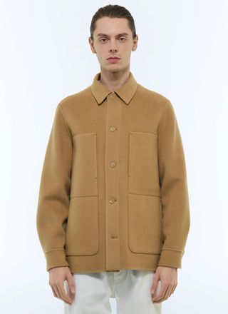 Fursac Veste en drap de laine double face - Taille L - Homme