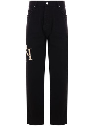 Amiri jean &agrave; logo - Noir