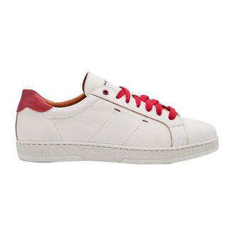 Exton Homme, Chaussures, Rouge, Taille: 43 EU Leather Baskets