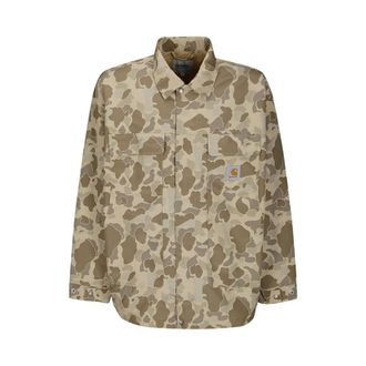 Carhartt Work in Progress Camouflage Muster Oberbekleidung mit Brusttaschen - - Jackets - Herren - Braun - XS