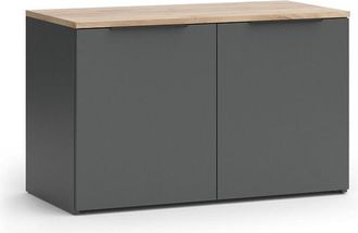 Vicco Sideboard Wido, Anthracite, 80 x 50 cm avec 2 portes